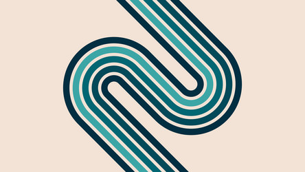 Retro style rainbow line design pattern poster Vector Image