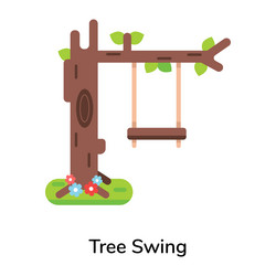 Tree swing Royalty Free Vector Image - VectorStock