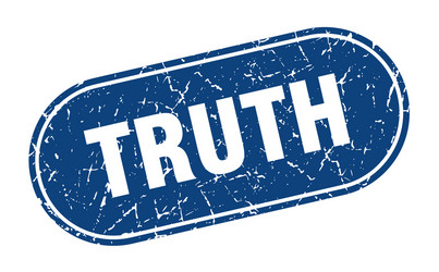 Truth blue round grunge stamp Royalty Free Vector Image