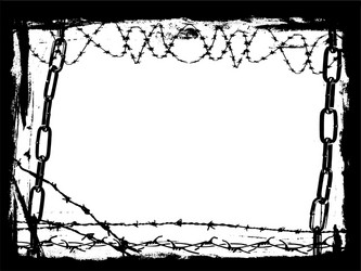 Border of black chains 2 Royalty Free Vector Image