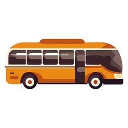 Orange bus design Royalty Free Vector Image - VectorStock