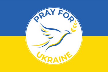 Peace for ukraine poster banner design Royalty Free Vector