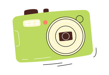 Digital camera captures photography Royalty Free Vector