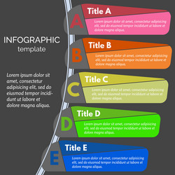 Five steps infographic design elements Royalty Free Vector