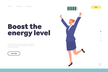 Employee energy level landing page design template