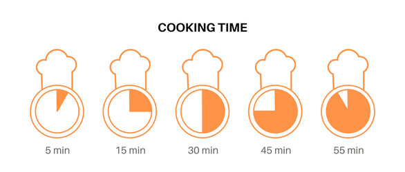 Cooking time concept Royalty Free Vector Image