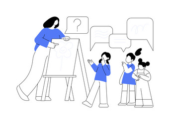 Language learning camp abstract concept Royalty Free Vector