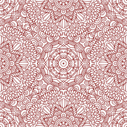 Mehndi henna design seamless pattern Royalty Free Vector