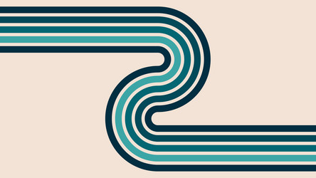 Retro style rainbow line design pattern poster Vector Image