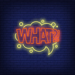What lettering neon sign Royalty Free Vector Image