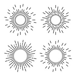 Black and yellow starburst rays Royalty Free Vector Image