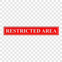 Simple red rectangle rubber stamp restricted area Vector Image
