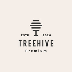 Tree hive honey hexagon logo icon Royalty Free Vector Image