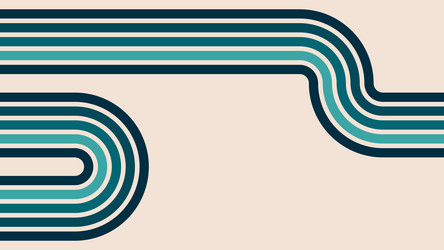 Retro style rainbow line design pattern poster Vector Image