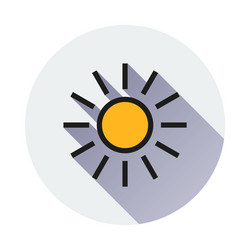 Sun amulet icon flat chinese fortune Royalty Free Vector