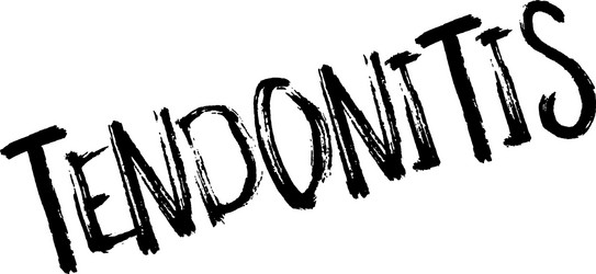 Tendonitis rubber stamp Royalty Free Vector Image