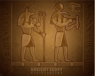 Egyptian hieroglyphs and ancient texts scripture Vector Image