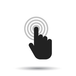 Click hand black simple icon Royalty Free Vector Image