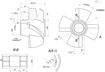 Engineering sketch of wheel with span Royalty Free Vector
