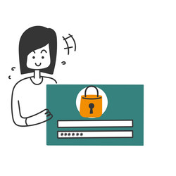 Hand drawn doodle tired fatigue person with low Vector Image