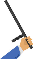 Police baton or nightstick icon Royalty Free Vector Image