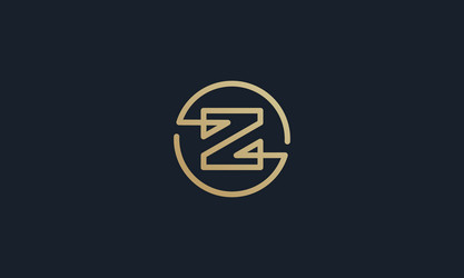 Z or zz or double z logo design simple and Vector Image