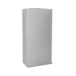 Blank brick shaped aseptic carton package Vector Image