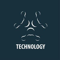 Moon tech digital logo icon Royalty Free Vector Image