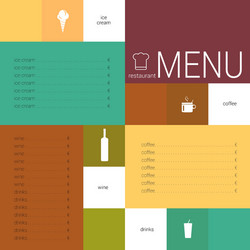 Menu restaurant color Royalty Free Vector Image