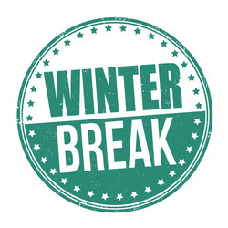 Winter break sign or stamp Royalty Free Vector Image