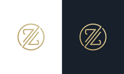Z or zz or double z logo design simple and Vector Image