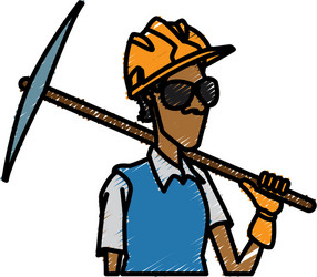 Cartoon worker with tool Royalty Free Vector Image