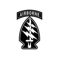 Emblem of us army special forces groups green Vector Image