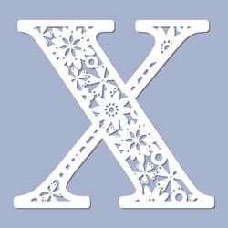 Laser cutting template christmas tree Royalty Free Vector