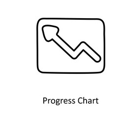 Bar chart outline icons simple stock illu Vector Image