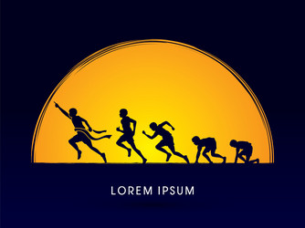 Running step Royalty Free Vector Image - VectorStock