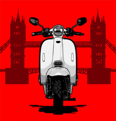 Scooter front view art for design needs Royalty Free Vector