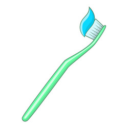 Modern toothbrush icon cartoon style Royalty Free Vector