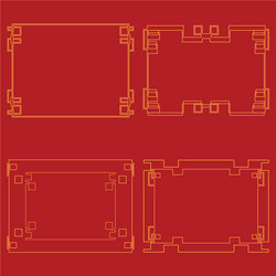 Chinese border design Royalty Free Vector Image