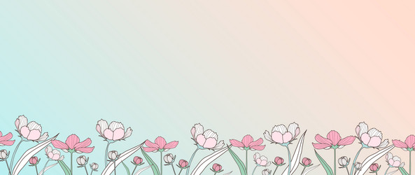 Minimalistic pink floral background Royalty Free Vector