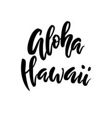 Aloha brush lettering Royalty Free Vector Image