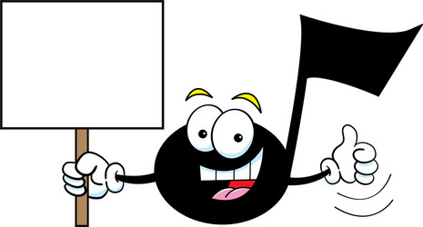 Cartoon star holding a sign Royalty Free Vector Image