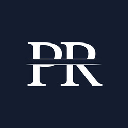 Initial pr letter logo with creative modern Vector Image