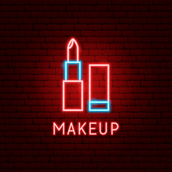 Makeup neon text Royalty Free Vector Image - VectorStock