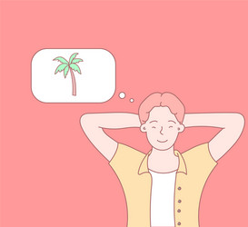 Man Vacation Travel Royalty Free Vector Image Vectorstock