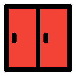 Safety locker for firefighter equipment Royalty Free Vector