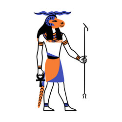 Cartoon color character egyptian god osiris Vector Image