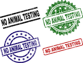 No animal testing stamp label Royalty Free Vector Image