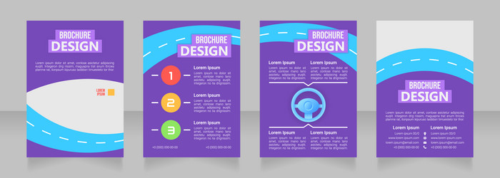 Driver license exam blank brochure design Vector Image