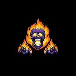 Blue Fire Skull Vector Images (over 580)